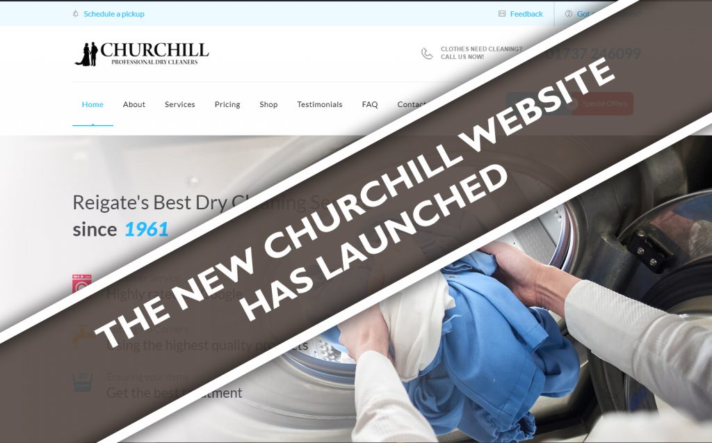 New Churchill Website Has Launched | Churchill Dry Cleaners